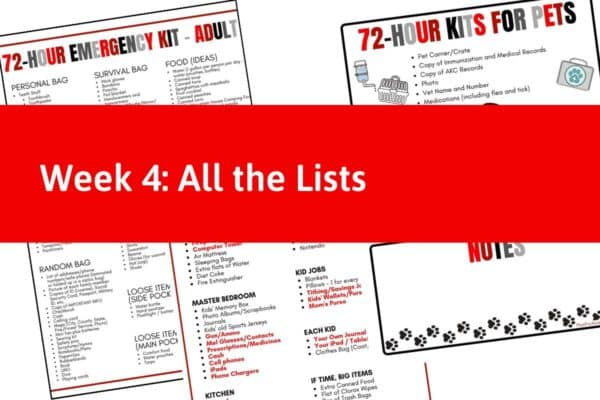 Simple 72-hour kit printable schedule to help you actually finish