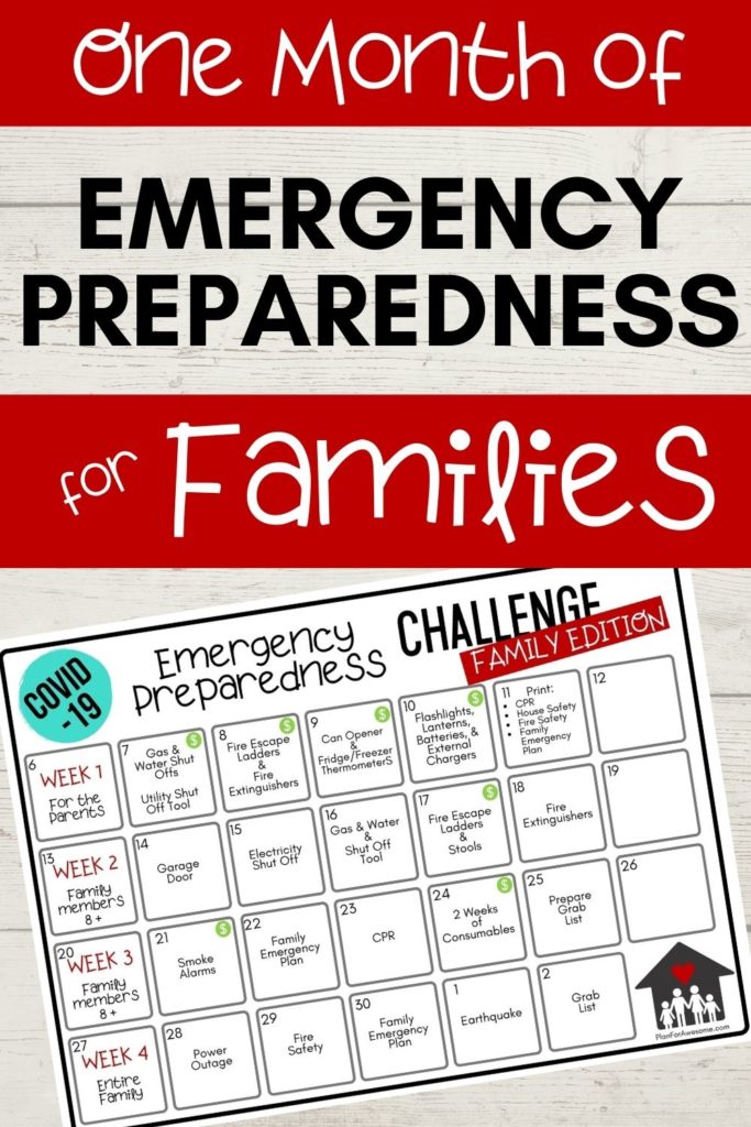 Emergency Preparedness Challenge for Families – Plan for Awesome