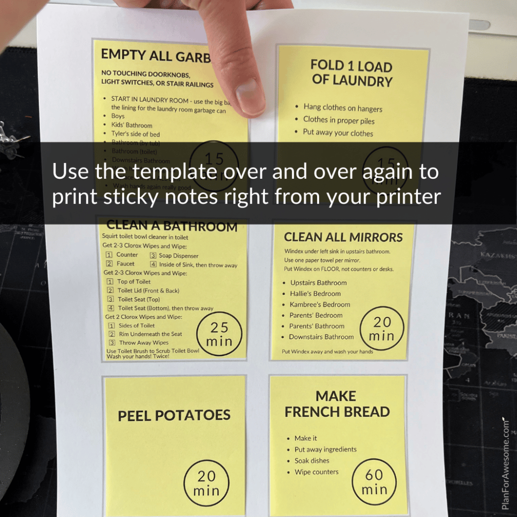 Ride Board Editable Printable – Plan for Awesome