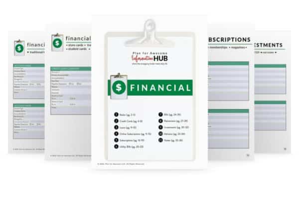 1 Simple Way to Organize Your Financial Information – Plan for Awesome
