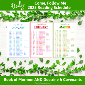 Printable Daily Reading Schedule for 2025 Come, Follow Me for the Book of Mormon AND Doctrine ...